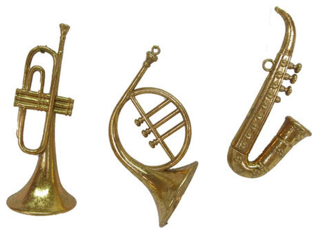 December Diamonds Winter Melody Set Of 3 Assortment Gold Instrument ...