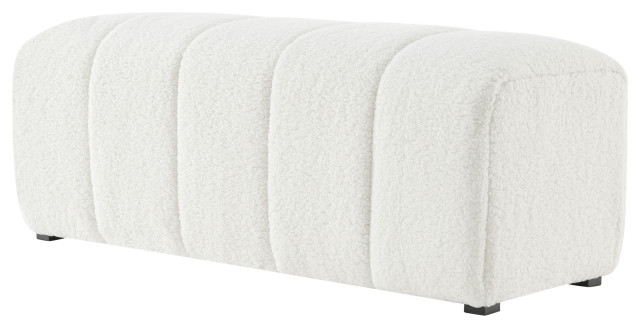 Cassy Faux Shearling Bench - Transitional - Upholstered Benches - by ...