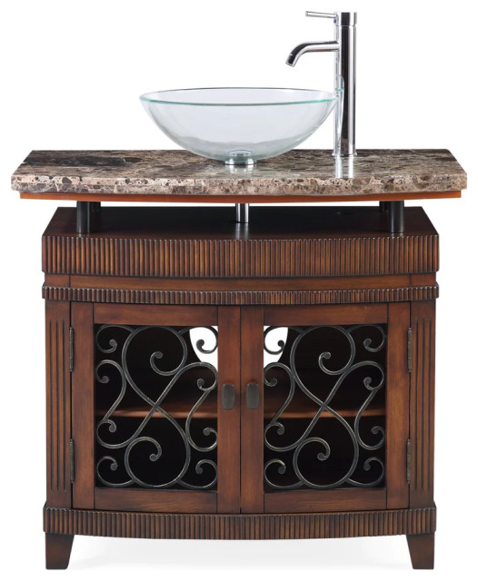 36" unqiue Artturi Vessel Sink Bathroom Vanity Model # Q226BN ...