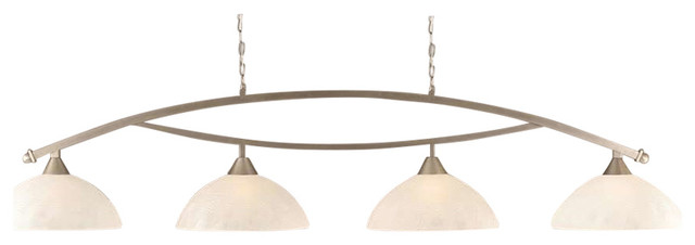 Toltec Lighting Bow 4-Light Billiard Light, Frosted Turtle Glass ... Toltec Lighting Bow 4-Light Billiard Light, Frosted Turtle Glass ...