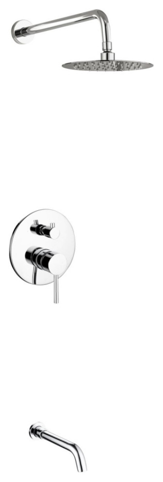 Aqua Rondo Shower Set With 8" Rain Shower - Contemporary - Tub And ...