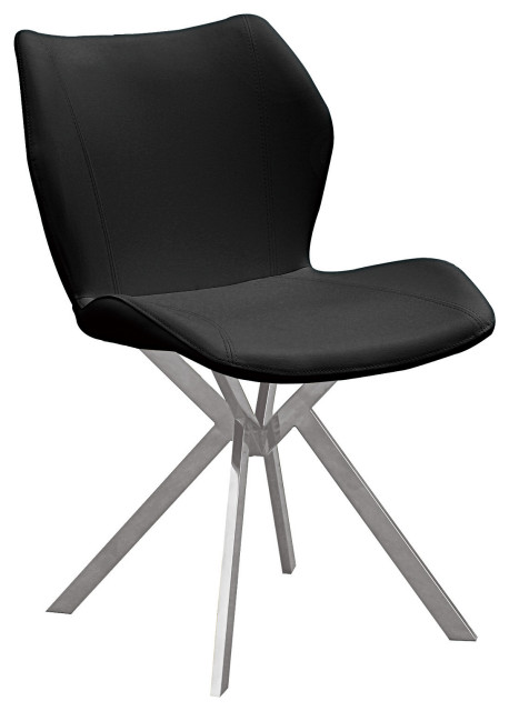 Dining Chair With Vinyl Seat, Set of 4 - Contemporary - Dining Chairs ...