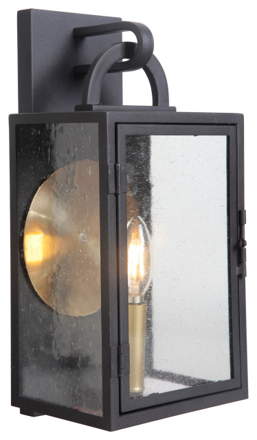 Wolford 1 Light Outdoor Pocket Lantern In Textured Matte Black (ZA1602 ...
