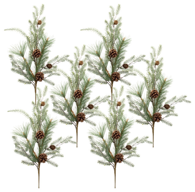 Pine Spray, 6-Piece Set - Traditional - Christmas Decorations - by ...
