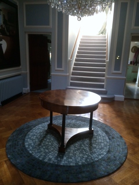 Deirdre Dyson ROMAN POND rug from the Mosaic Collection in a London ...