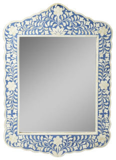 BUTLER VIVIENNE BLUE BONE INLAY WALL MIRROR - Mediterranean - Wall ...