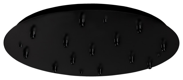 Multi-Port Canopy, Black, 23.625"Dx1"H - Modern - Lighting Hardware ...