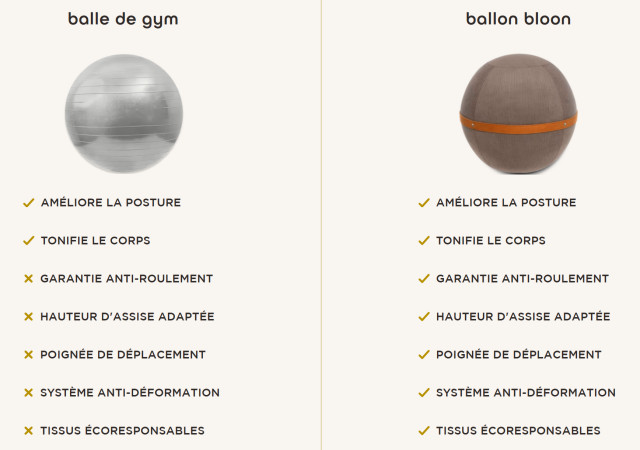 Le siège ballon Bloon-Adopter une assise ergonomique