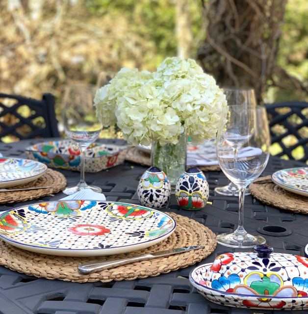 Encantada Handmade Spice Shakers, Dots & Flowers - Mediterranean - Salt ...