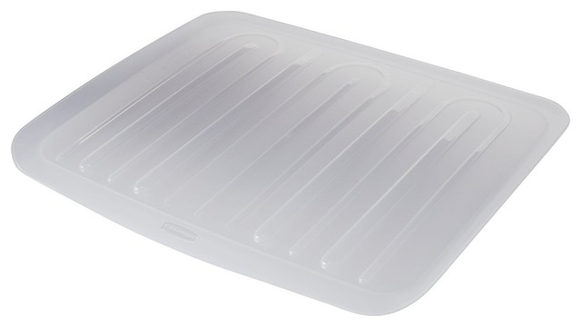 Rubbermaid Large Clear Drain-Away Tray - Contemporary - Dish Racks - by ...