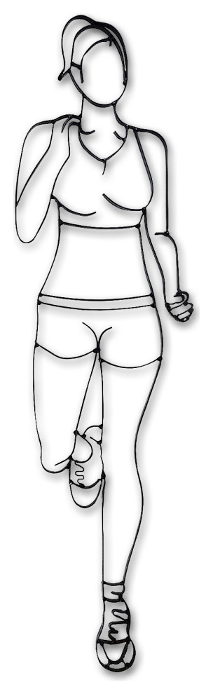 Metal Runner Wall Decor and Sculpture - Contemporary - Metal Wall Art ...