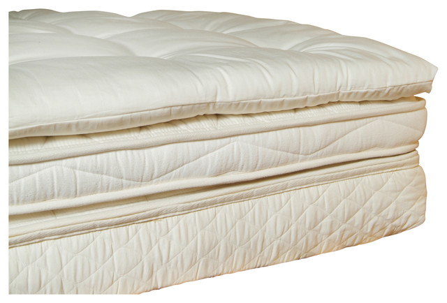 Holy Lamb Organics Deep Sleep Wool Mattress Topper, Twin - Traditional ...