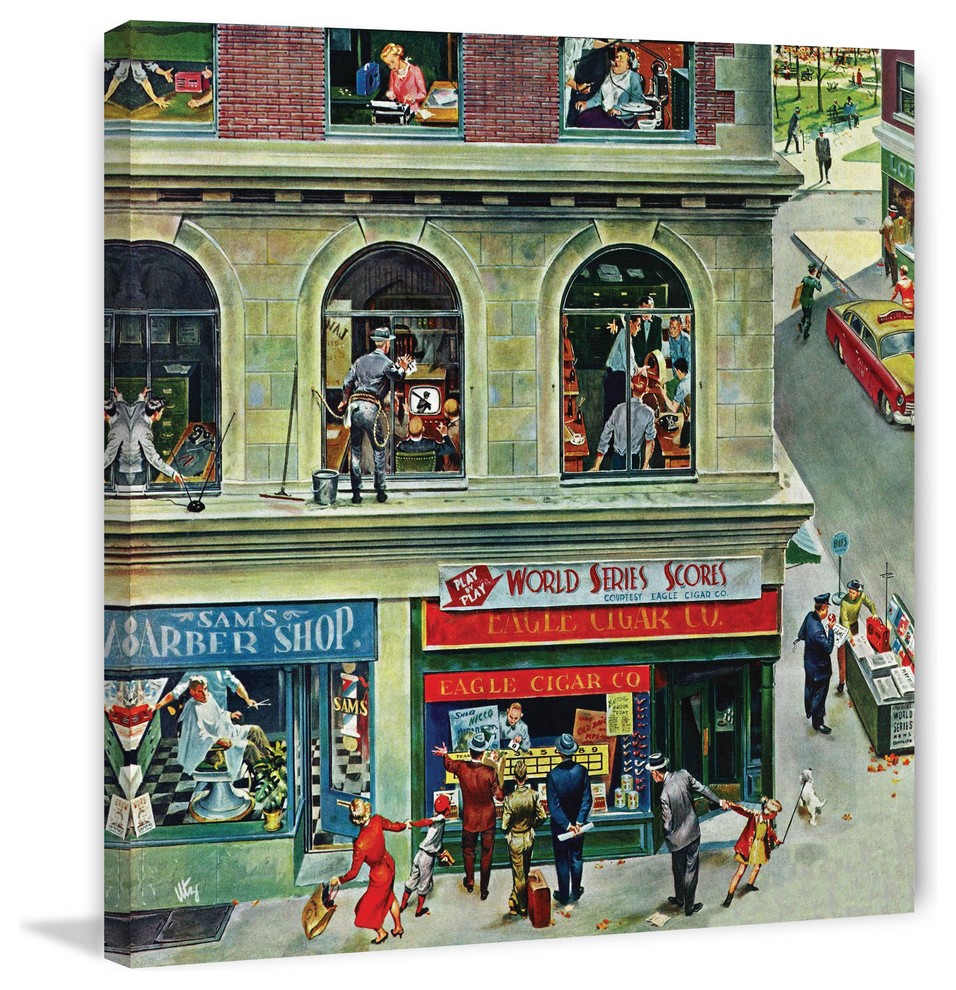 "World Series Scores" Painting Print on Canvas by Thornton Utz, 18"x18 ...