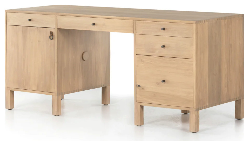 Walthard Desk, Dry Wash Poplar - Transitional - Desks And Hutches - by ...