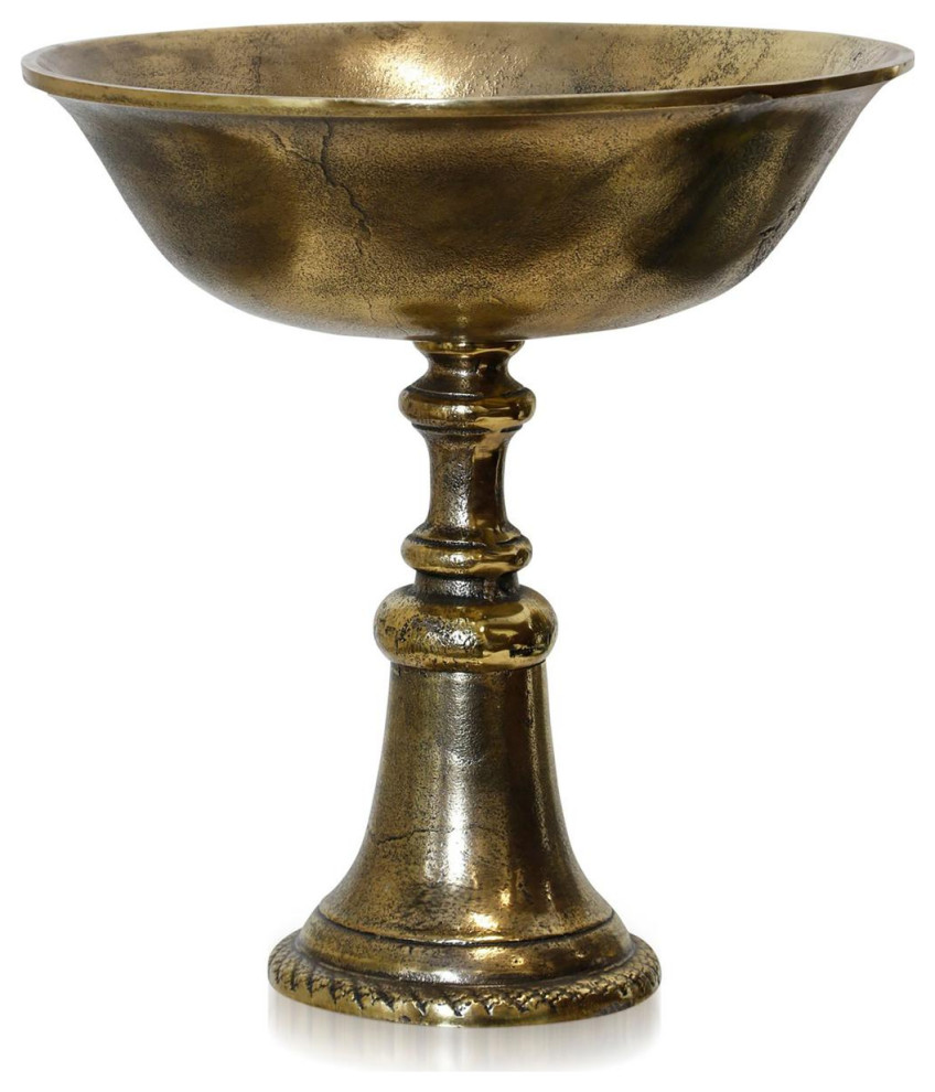 Champagne Serving Platter, Antique Brass - Traditional - Serving Dishes ...