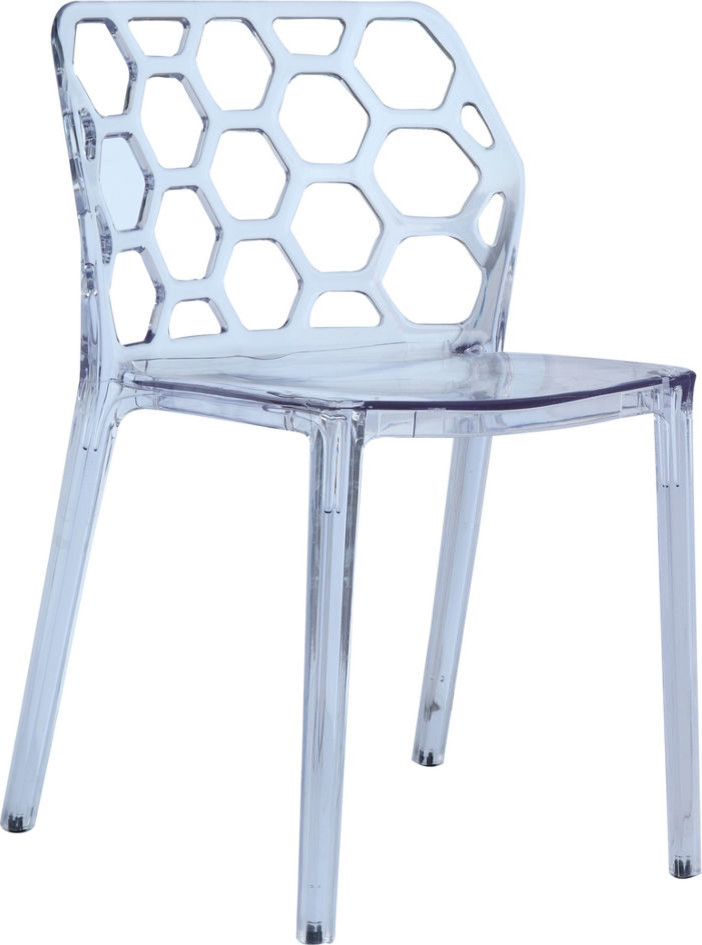 Honeycomb Dining Chair, Clear - Midcentury - Outdoor Dining Chairs - by ...