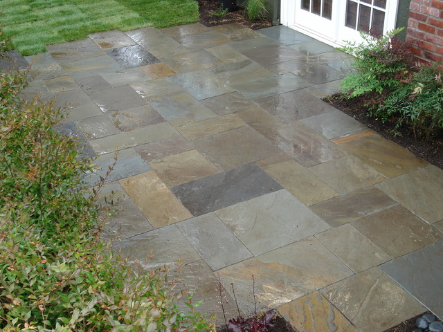 Dimensional Flagstone Paths and Patios - Contemporary - Patio - Seattle ...