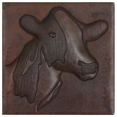 Cow Design Copper Tile (TL601), 2x2 - Farmhouse - Wall And Floor Tile ...