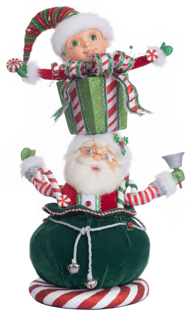 Katherine's Collection 2023 Peppermint Palace Santa And Elf Gift Stack ...