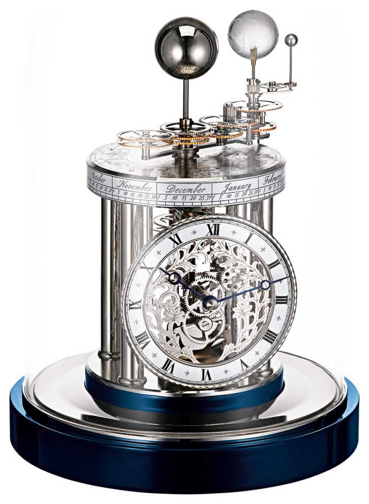 Hermle's ASTROLABIUM II Blue Mantel Clock - Contemporary - Desk And ...