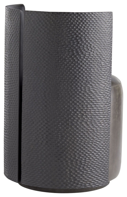 Hoover Chair, Graphite Leather, Round, 30"H (4895 3MMNX) - Transitional ...