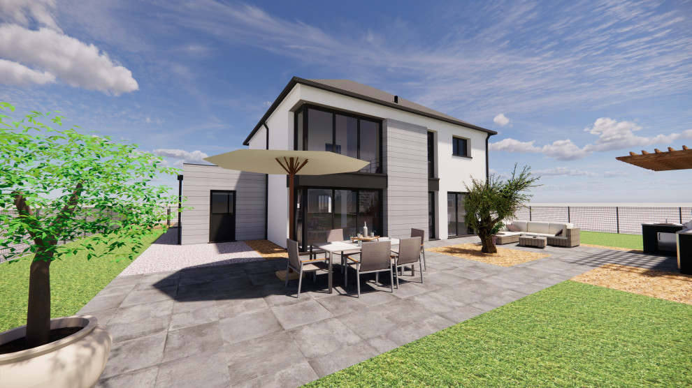 Aménagement extérieur d'une maison individuelle - Modern - Landscape ...