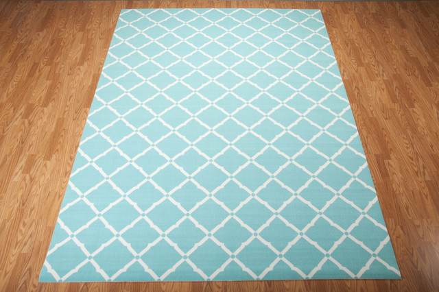 Nourison Home and Garden Aqua Indoor/Outdoor Area Rug, 7'9