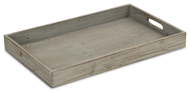 Minimalist Gray Wooden Tray - Farmhouse - Serving Trays - by UStradeENT ...