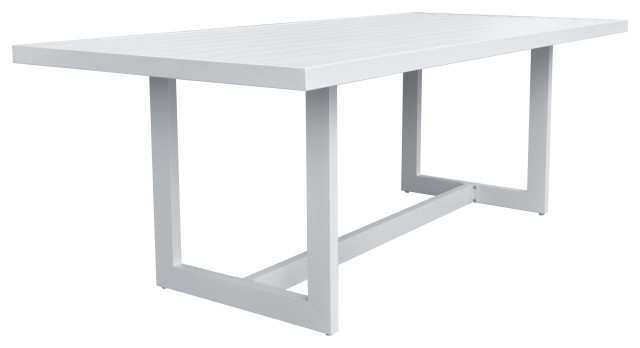 Renava Wake Modern White Outdoor Dining Table - Contemporary - Outdoor ...