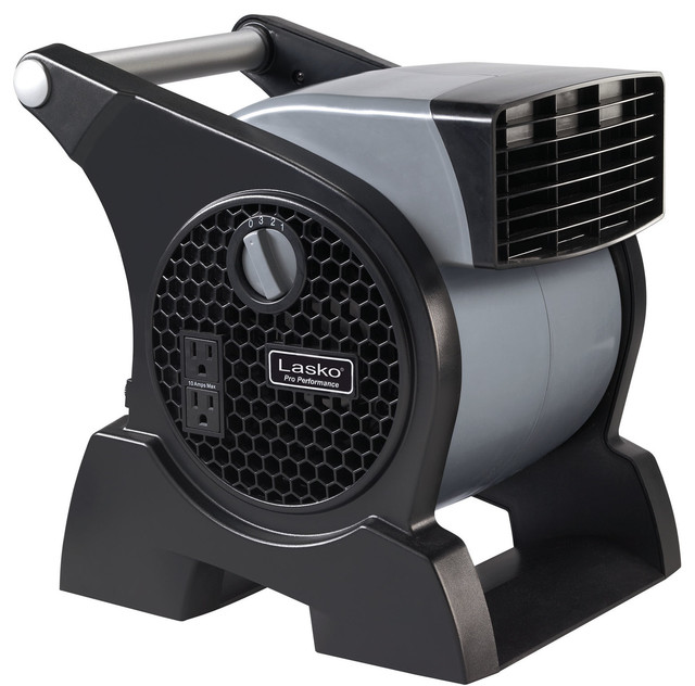Pro-Performance High Velocity Utility Fan With Integrated Power Outlets ...