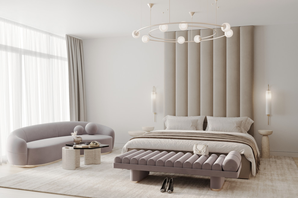 Modern Bedroom Interior Design with Living Room Area for Hotel ...