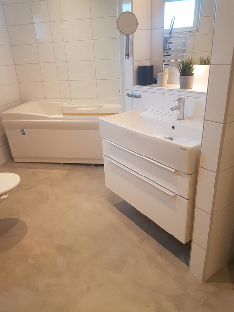 Badrumsgolv lomma - Modern - Bathroom - Malmo - by Cementify.se | Houzz UK