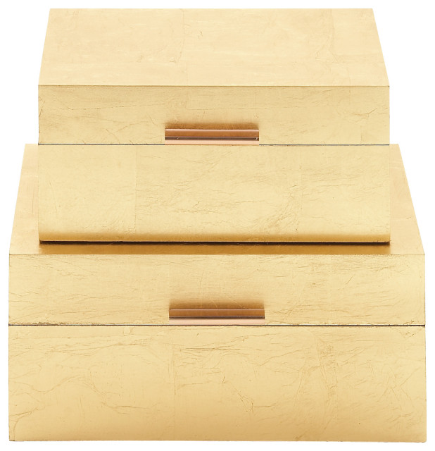 Glam Gold Wood Box Set 56665 - Transitional - Decorative Boxes - by GwG ...