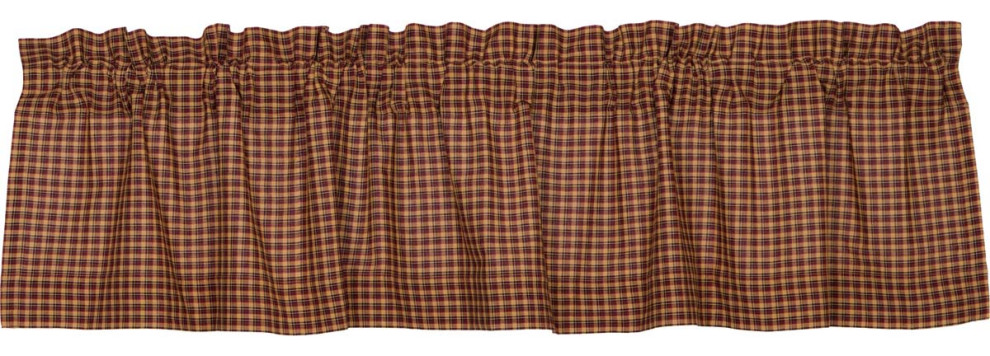 Patriotic Patch Plaid Valance, 16x72, 16x72 - Farmhouse - Valances - by ...