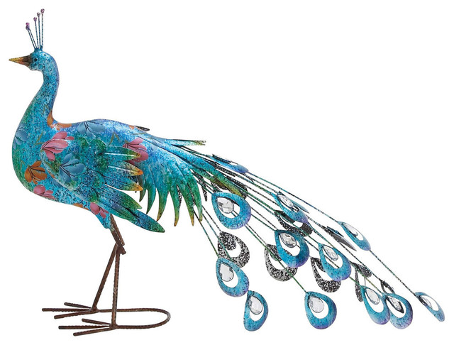 Brimfield And May Metal Peacock Garden Statues And Yard Art Houzz