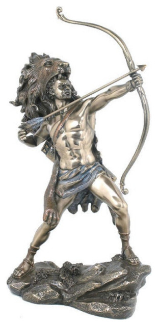 Hercules with Bow - Greek God Statue - Contemporary - Decorative ...
