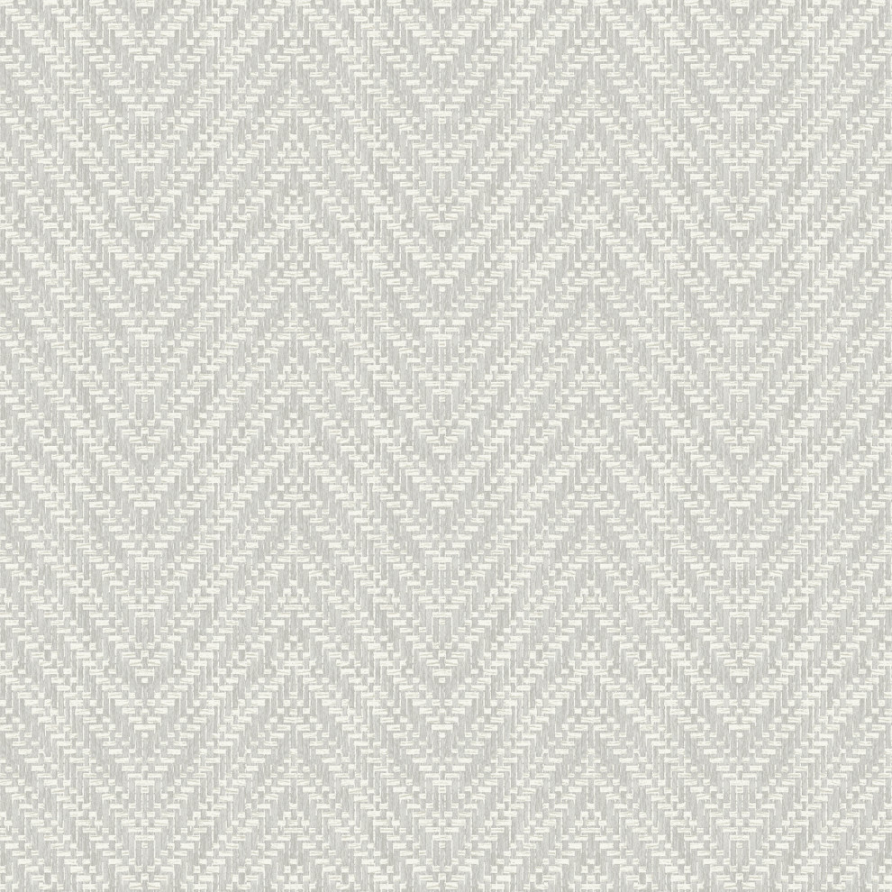 Glynn Light Grey Chevron, Swatch - Contemporary - Wallpaper - by ...