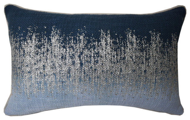 20X12" Cotton, Ombre Effect Hand Embroidery With Foil, 20x1x12 inches ...