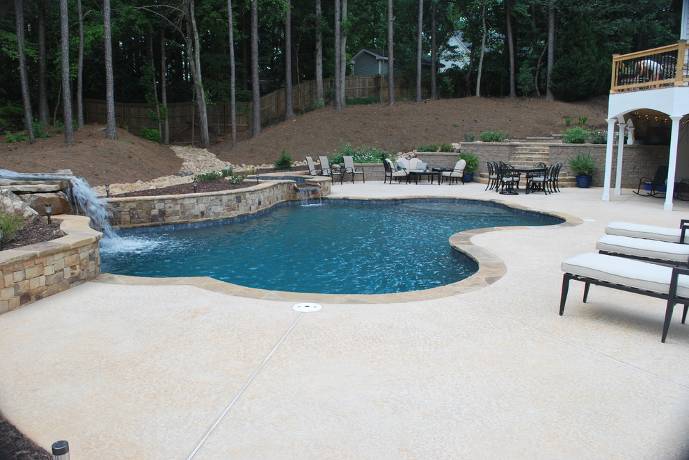 Hilltop Custom Pool in Acwort, Ga - Modern - Atlanta - by Hilltop Pools ...