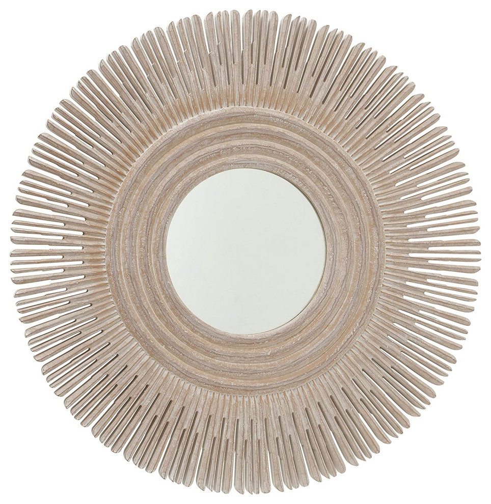 Boho Burst Accent Mirror, 35.5 Inches - Farmhouse - Wall Mirrors - by ...