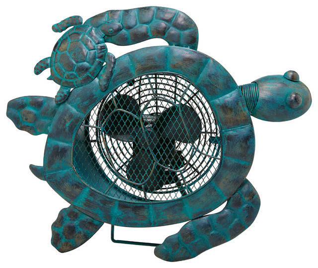 Sea Turtles Figurine Table Fan - Beach Style - Electric Fans - by ...