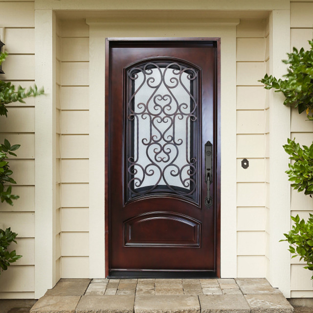 Forever Doors, Exterior Front Entry Composite Door AR07C, 36"x80", Left ...