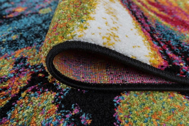 Soleil Contemporary Abstract Area Rug, 5'3'' x 7'3'' - Contemporary ...