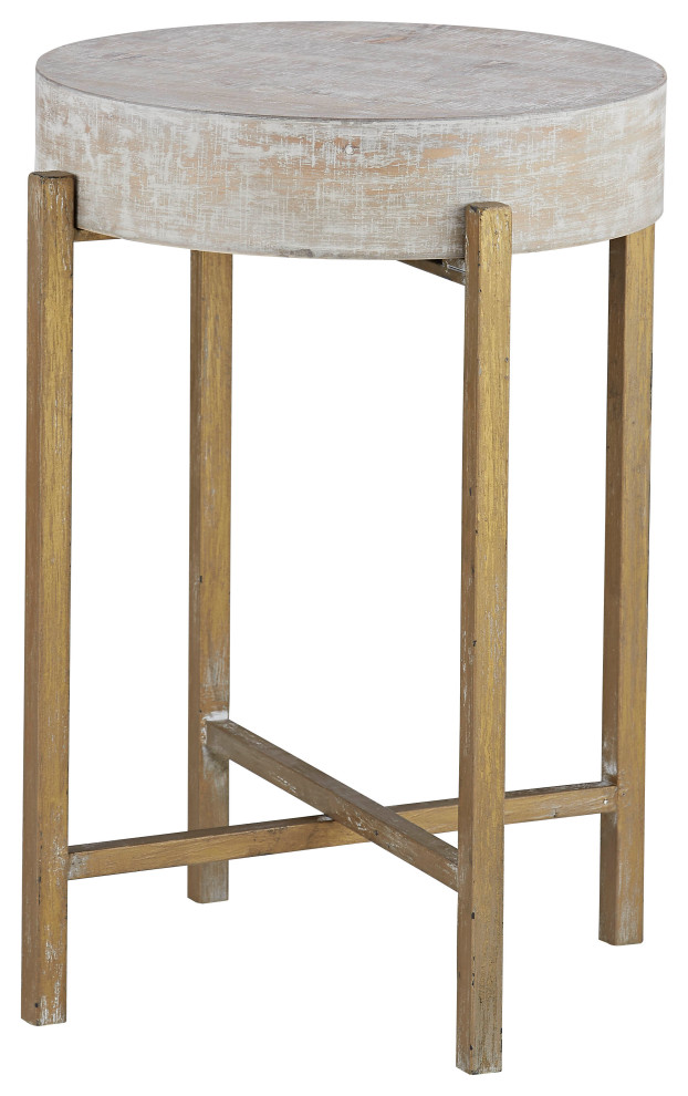 Collin Accent Table (White), W20*D20*H27 - Farmhouse - Side Tables And ...