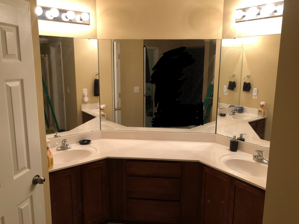 How to Make Awkward Bathroom Space Mid-Century Modern