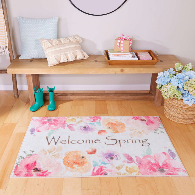 Mohawk Home Welcome Spring Area Rug, Pink, 2'x3' 4", 2' x 3' 4 ...