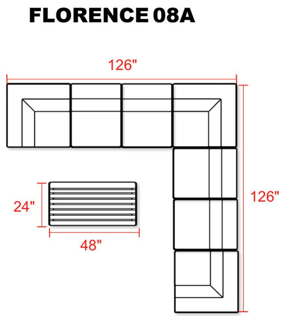 Florence 8 Piece Outdoor Wicker Patio Furniture Set 08a, Spa - Tropical ...