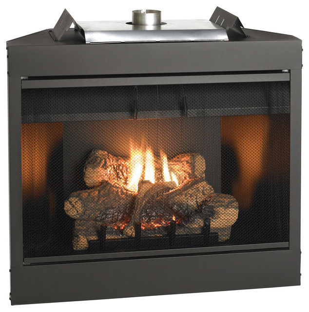 Deluxe 34 Keystone Series MV Flush Face B-Vent Fireplace - Natural Gas ...