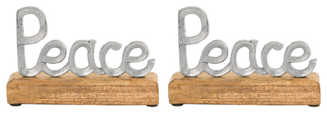 Peace Table Decor - Contemporary - Decorative Objects And Figurines ...