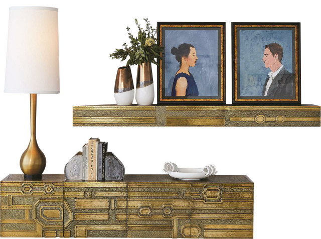 Abstract Block Floating Shelf - Traditional - Display And Wall Shelves ...